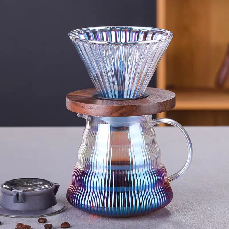 手沖幻彩玻璃咖啡壺 300ML Rainbow Glass Coffee Pot 300ml – 緣月咖啡
