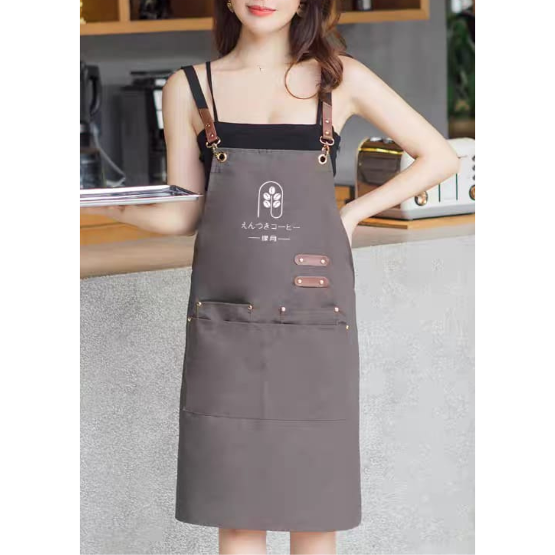 Entsuki apron (grey) – 緣月咖啡