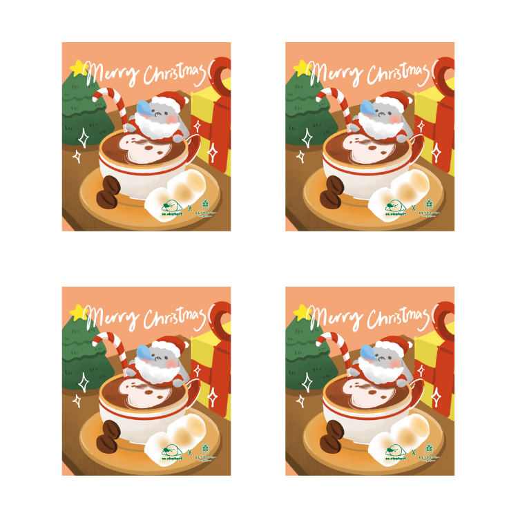 so.elephant聖誕卡通咖啡掛耳包4個套 so.elephant Christmas Cartoon Coffee Drip Bag ...